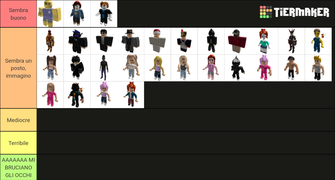of Random Roblox Avatars Tier List (Community Rankings) - TierMaker