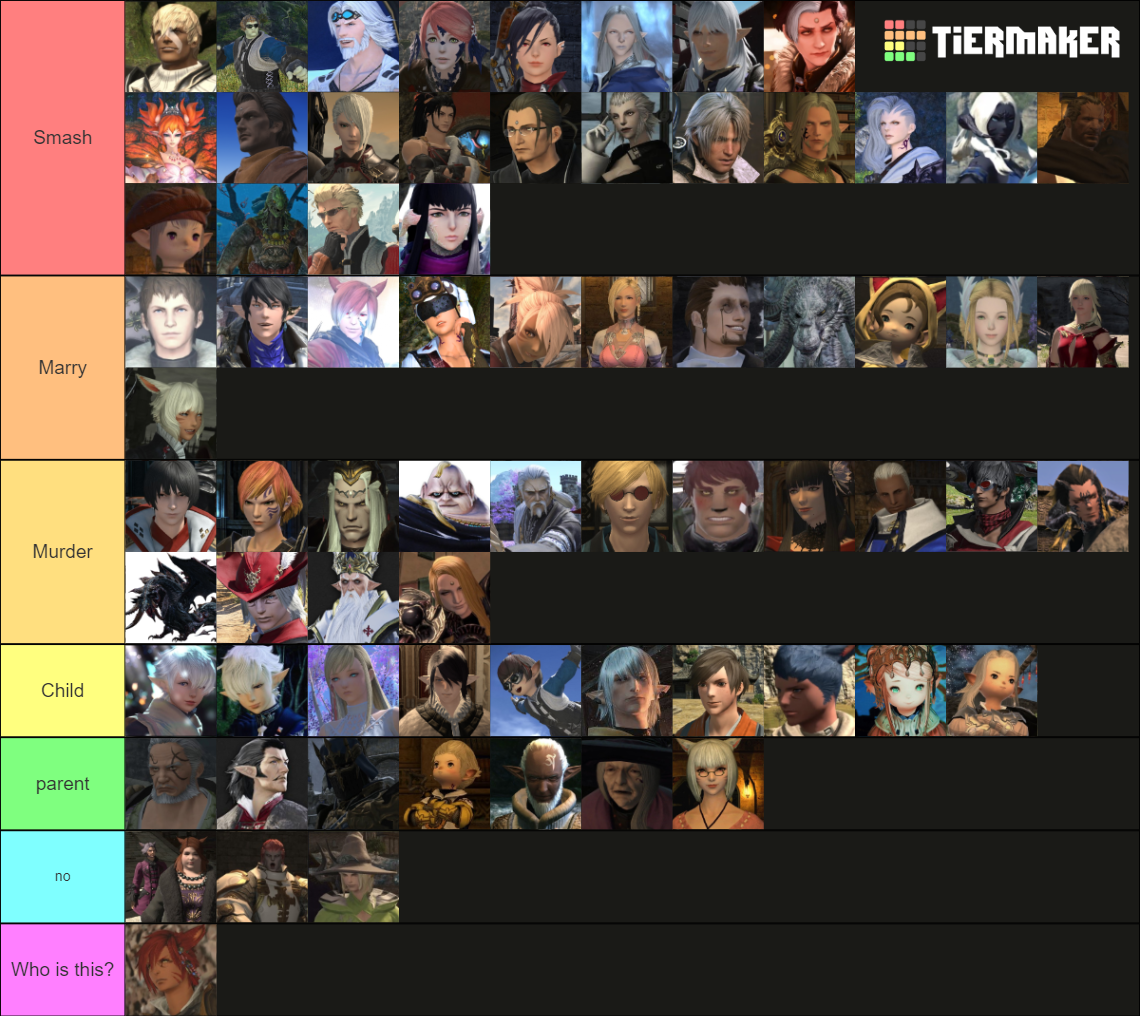 FFXIV Characters Tier List (Community Rankings) - TierMaker