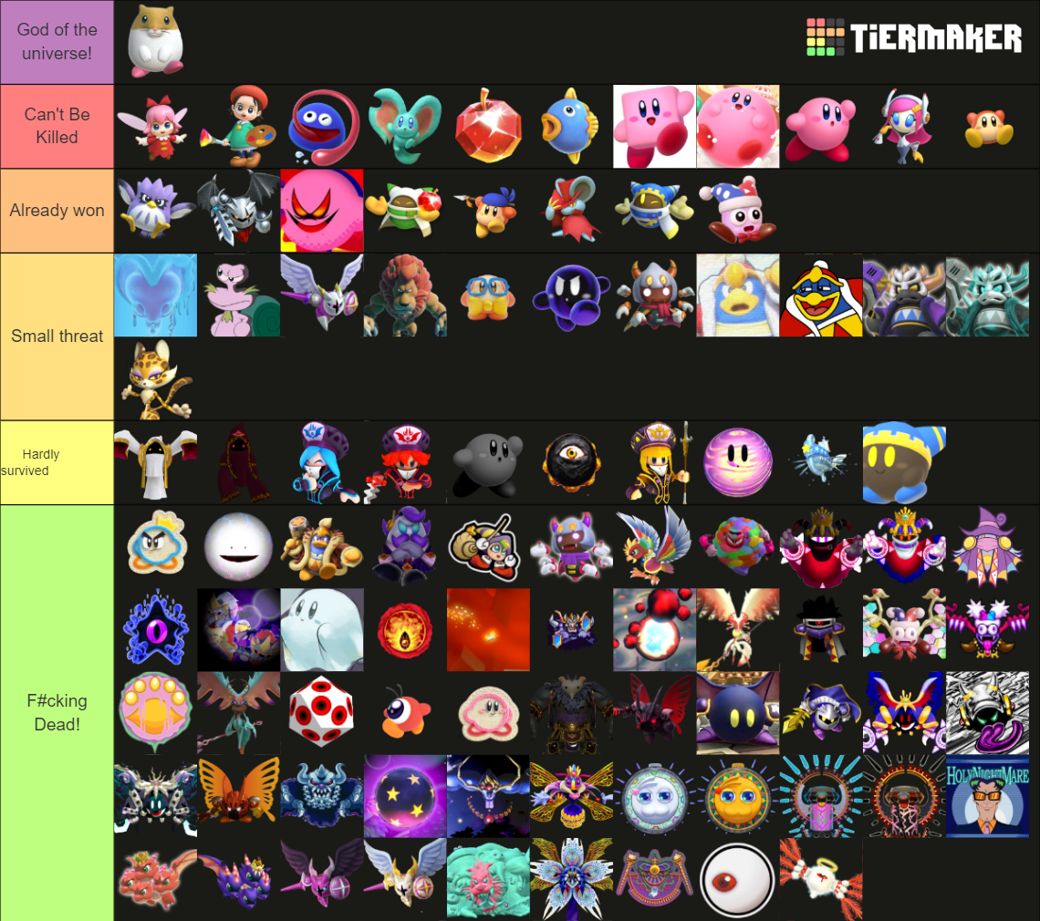 Kirby Final Boss + Random Kirby Characters [2022] Tier List (Community Rankings) - TierMaker
