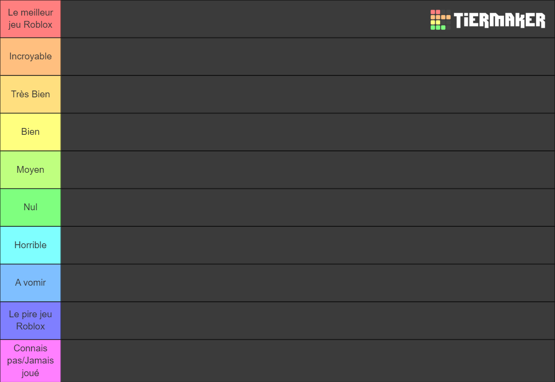 Roblox Games Tier List (Community Rankings) - TierMaker