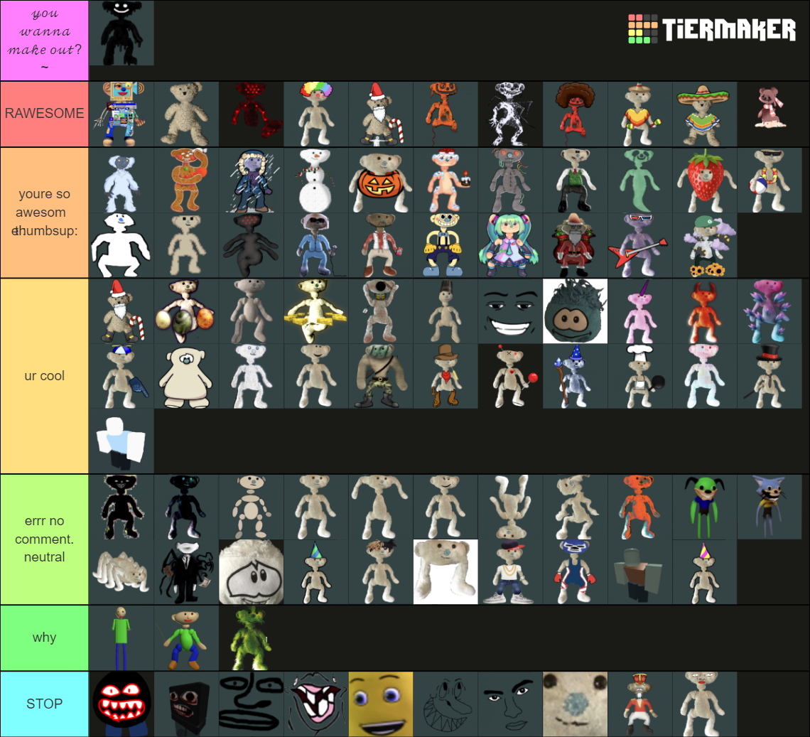 Ranking of All Bear Alpha Skins Tier List (Community Rankings) - TierMaker