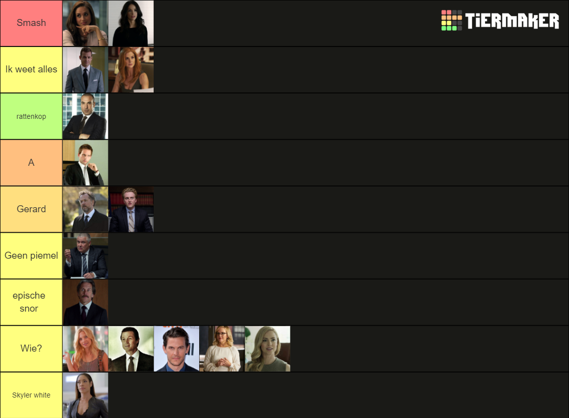 suits characters Tier List (Community Rankings) - TierMaker suits characters Tier List (Community Rankings) - TierMaker