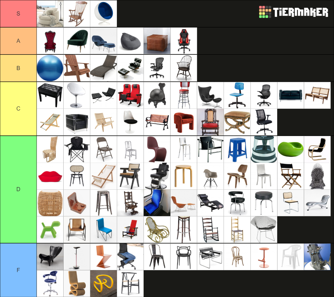 Chair Tier List (Community Rankings) - TierMaker