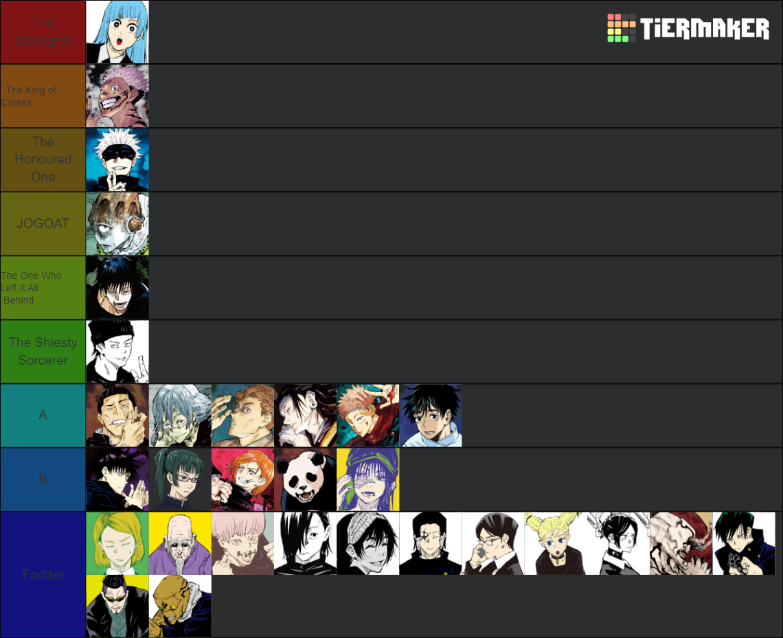 JJK Anime Only (Up to S2) Tier List (Community Rankings) - TierMaker