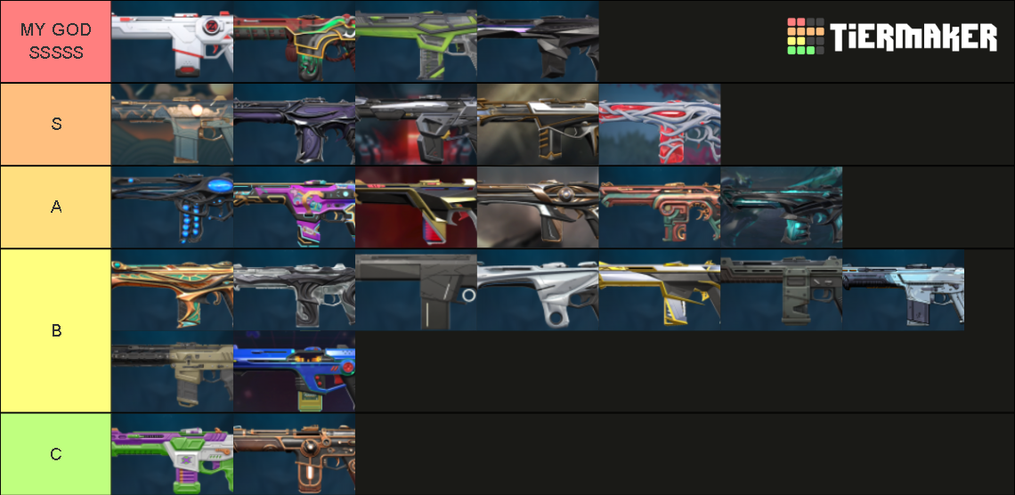 Valorant Phantom Skins (11/2023) Tier List (Community Rankings) - TierMaker