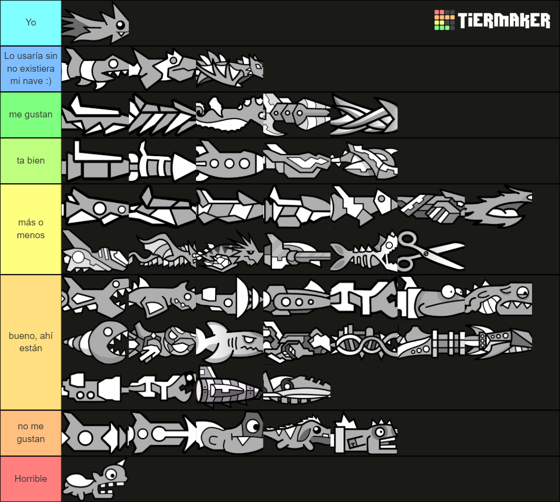 Geometry Dash Ships Tier List (Community Rankings) - TierMaker
