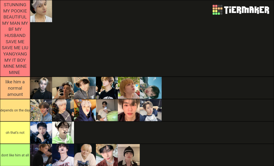 NCT ot20 personal ranking Tier List (Community Rankings) - TierMaker