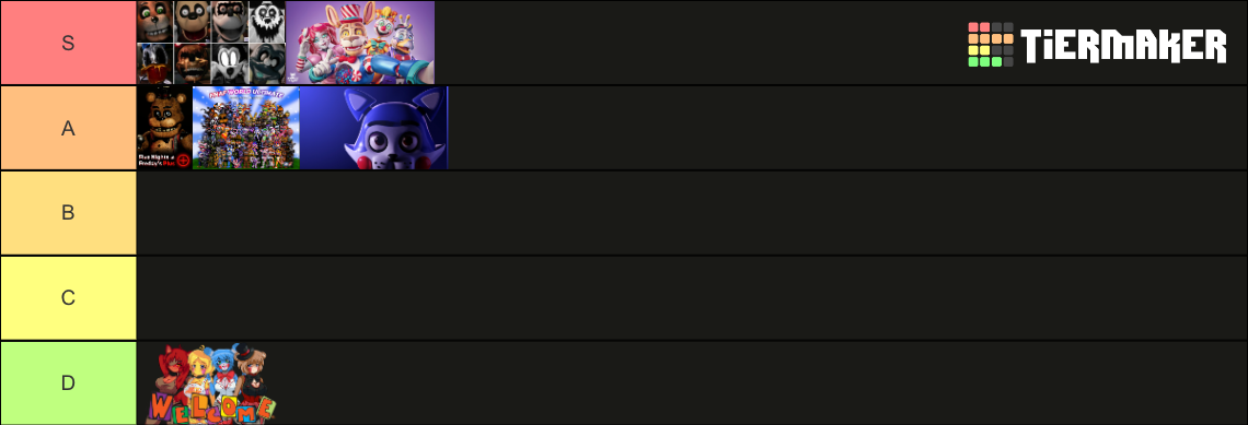 FNAF fan game Tier List (Community Rankings) - TierMaker FNAF fan game Tier List (Community Rankings) - TierMaker