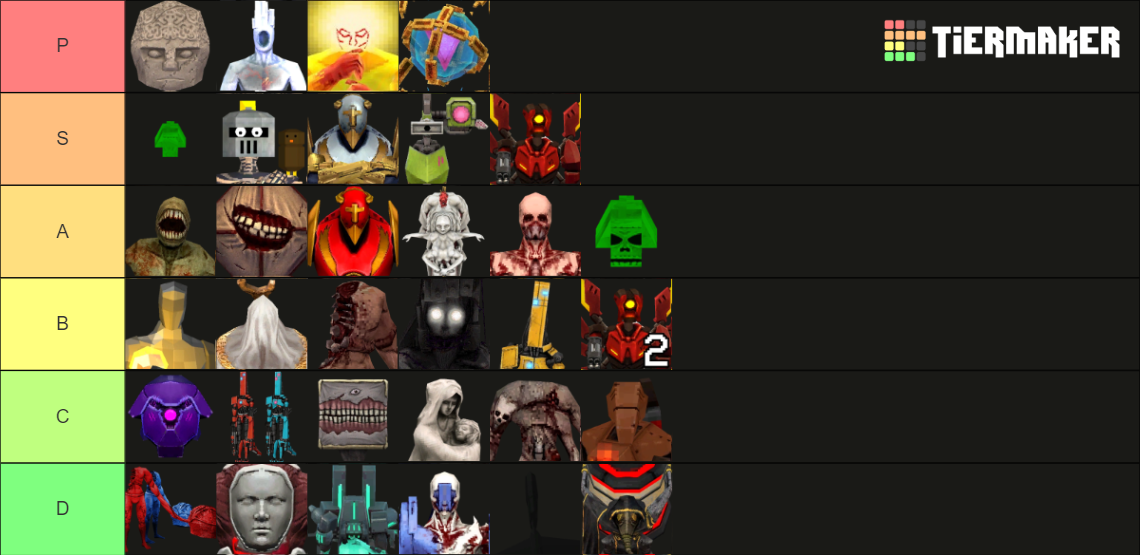 ULTRAKILL ALL ENEMIES AS OF P-2 Tier List (Community Rankings) - TierMaker