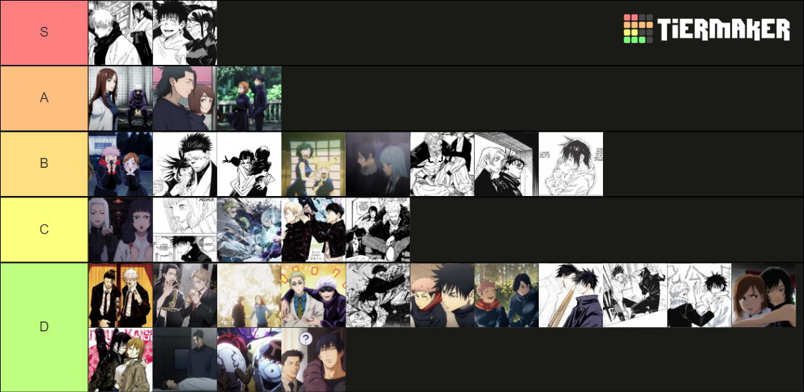 jjk ships Tier List (Community Rankings) - TierMaker