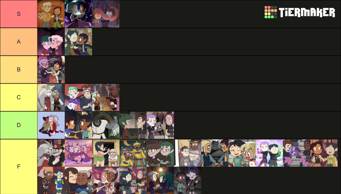 Ultimate Owl House Ships Ranking Teirlist (S3 UPDATED) Tier List ...