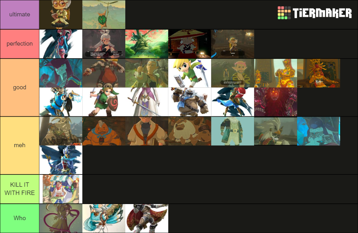 legends of zelda character Tier List (Community Rankings) - TierMaker