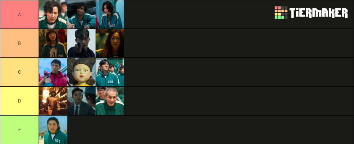 Squid Game Characters Tier List (Community Rankings) - TierMaker
