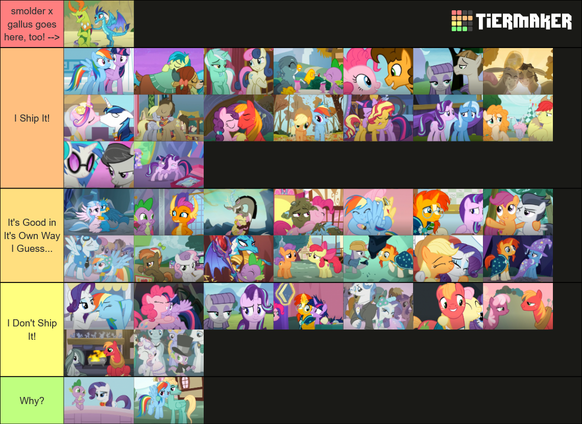My Little Pony Ships Tier List (Community Rankings) - TierMaker
