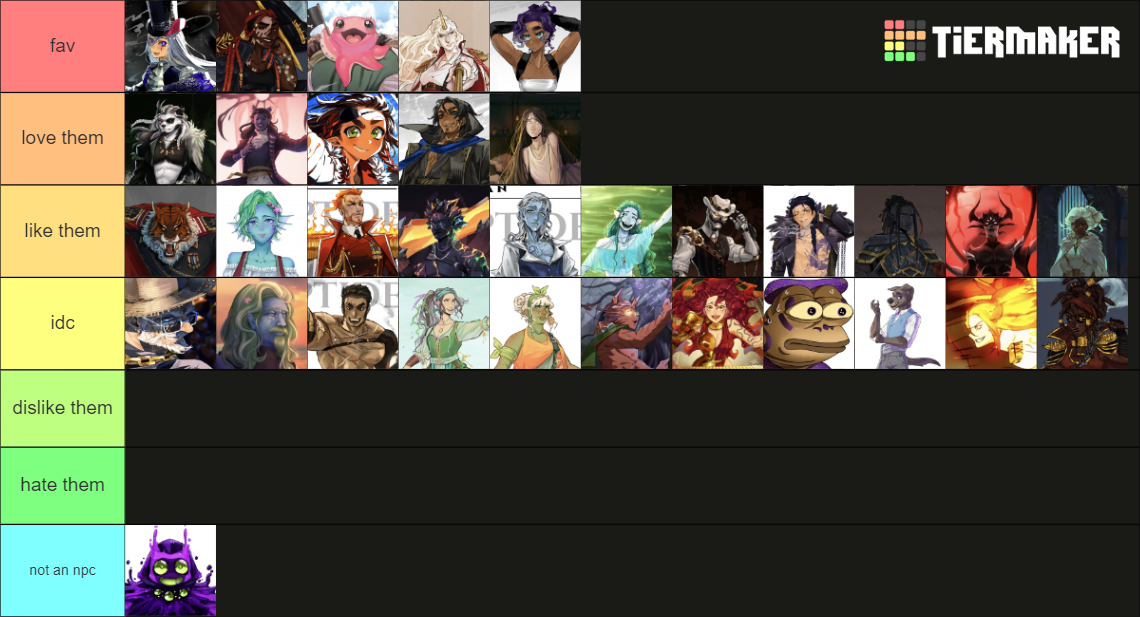 jrwi riptide npcs Tier List (Community Rankings) - TierMaker
