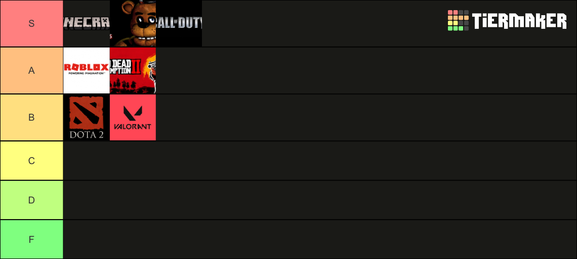Are these games cool? Tier List (Community Rankings) - TierMaker