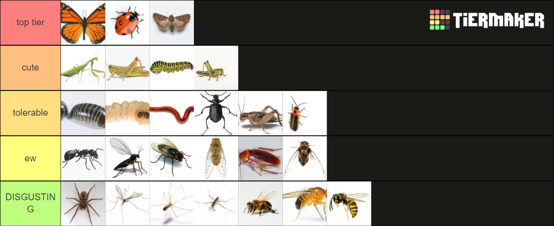 best and worst bugs Tier List (Community Rankings) - TierMaker