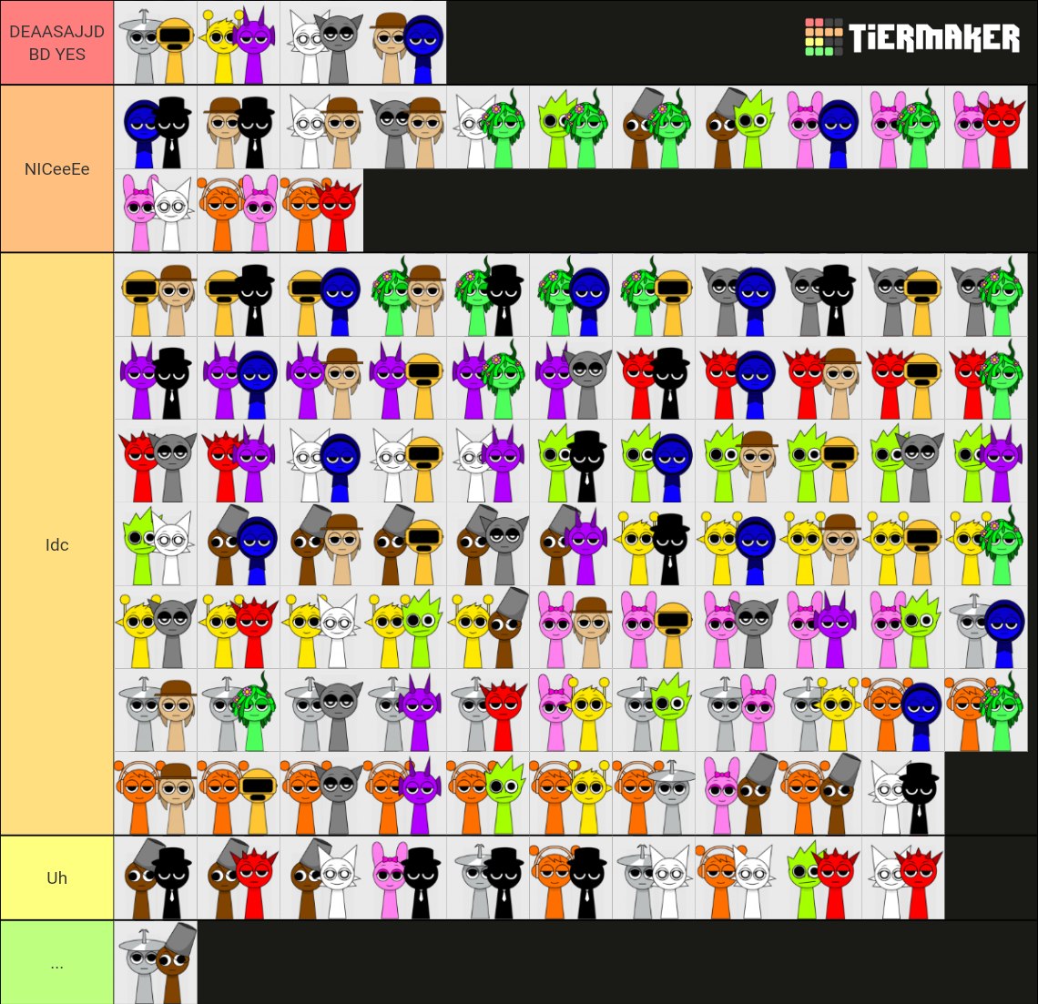 Sprunki Ship Tierlist Tier List (Community Rankings) - TierMaker