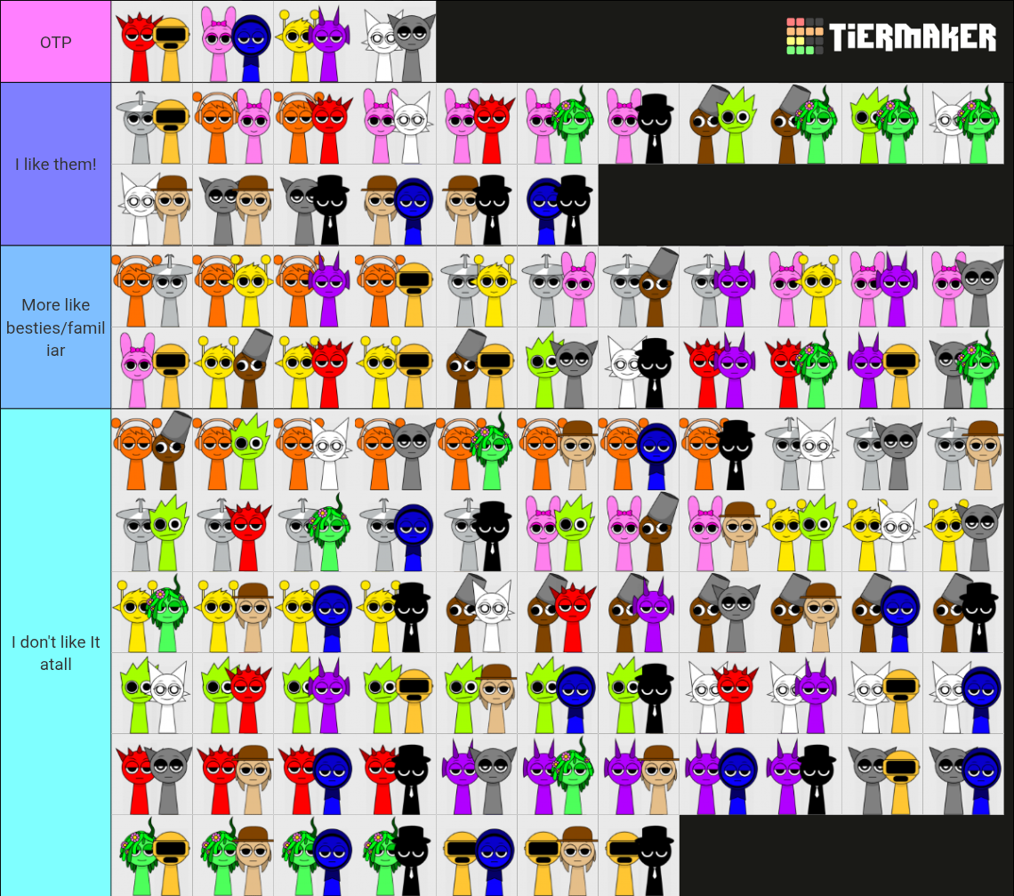 Sprunki Ship Tierlist Tier List (Community Rankings) - TierMaker