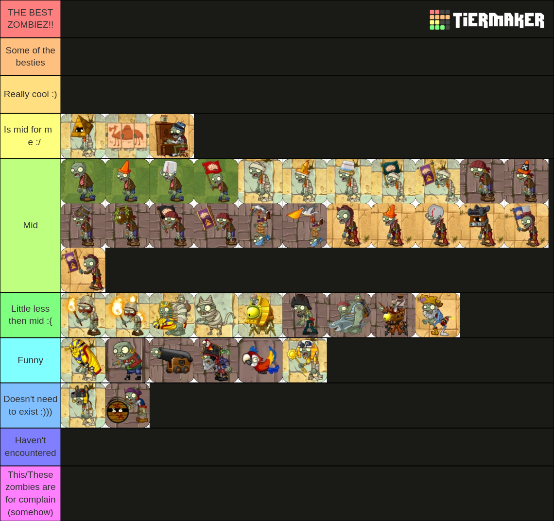 Every Zombie Ever Tier List (Community Rankings) - TierMaker