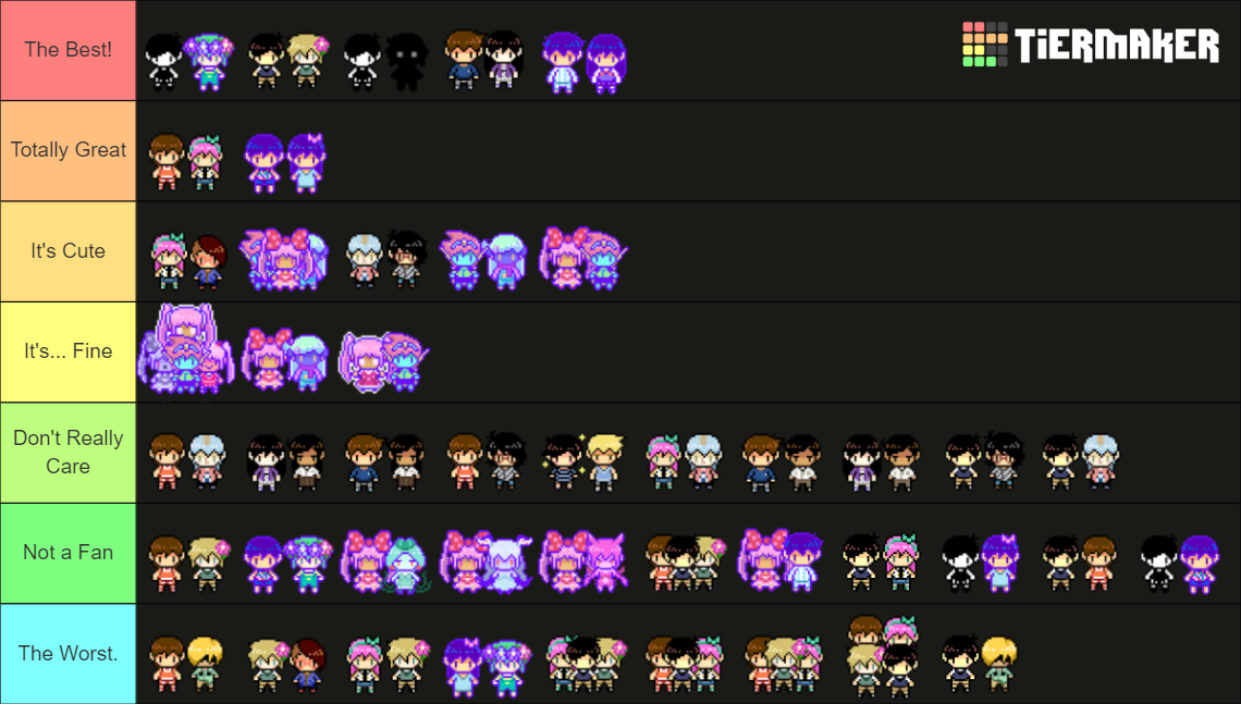 The OMORI Ship Tierlist (LARGE!) Tier List (Community Rankings) - TierMaker