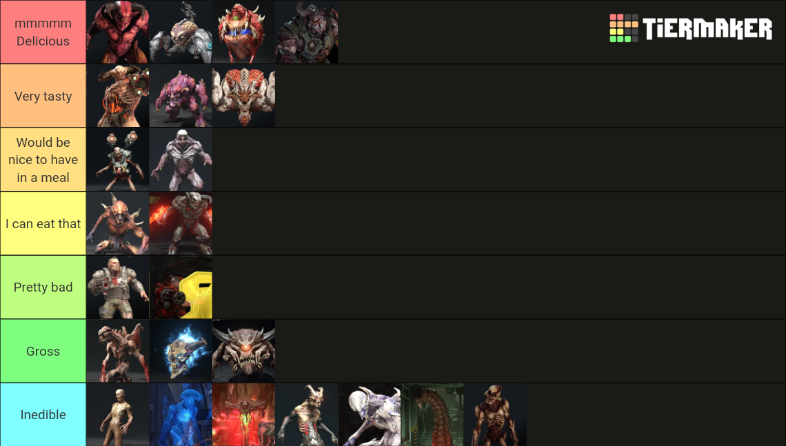 Tastiest DOOM Demons Tier List (Community Rankings) - TierMaker