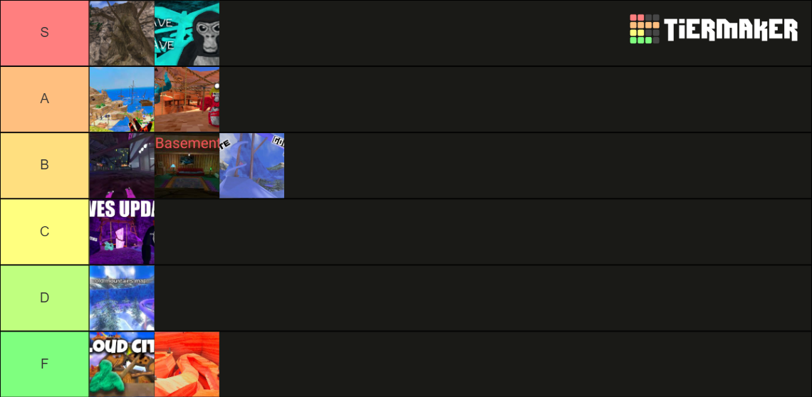 Gorrila Tag Maps Tier List (Community Rankings) - TierMaker