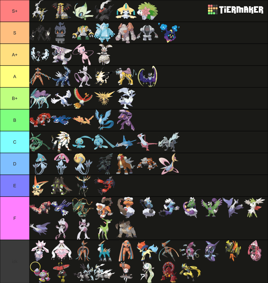 All Legendary Pokemon Tier List (Community Rankings) - TierMaker