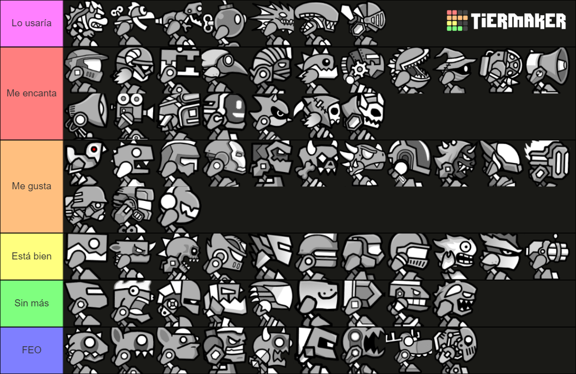 Robots (Geometry Dash 2.2/2.21) Tier List (Community Rankings) - TierMaker