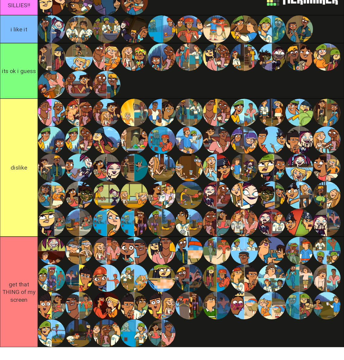Total Drama Island 2023 (Reboot) Ships Tier List (Community Rankings) - TierMaker