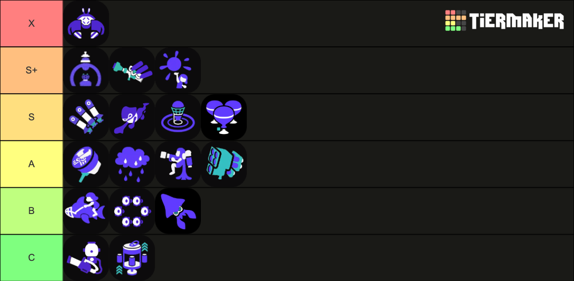 Splatoon 3 All Specials Tier List (Community Rankings) - TierMaker