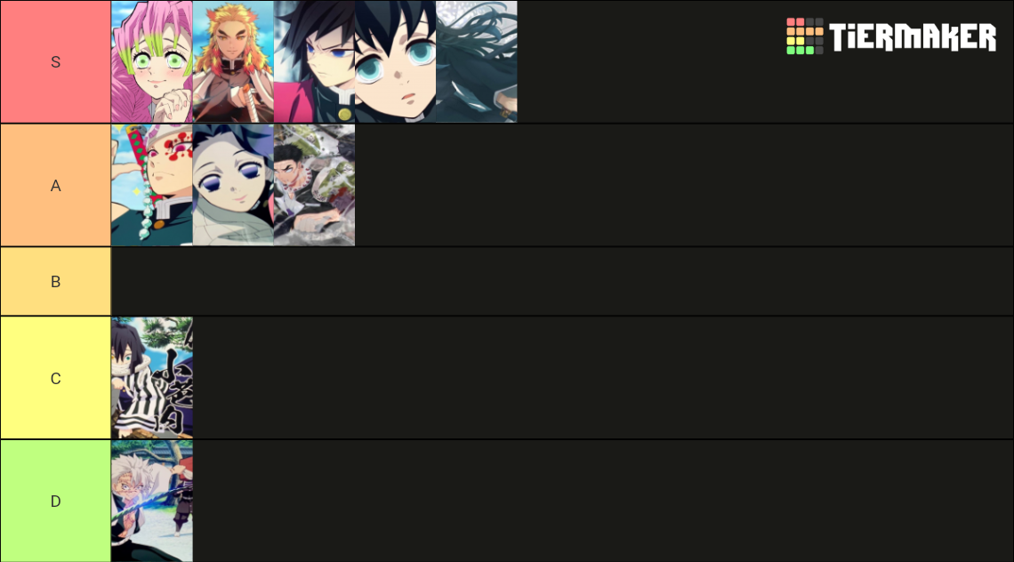 Demon Slayer Hashira ! Tier List (Community Rankings) - TierMaker