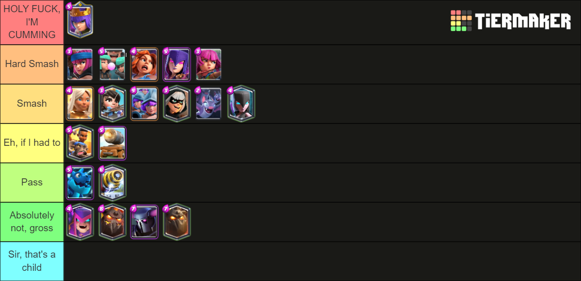 Clash Royale SMASH OR PASS Tier List (Community Rankings) - TierMaker