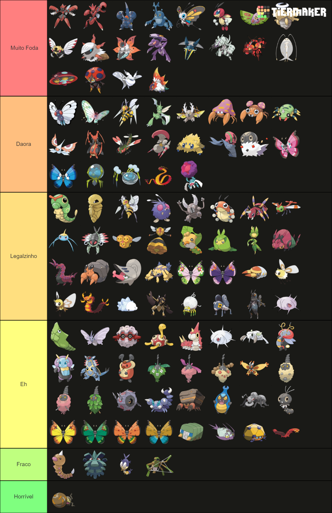 Every Bug Type Pokémon Tier List (Community Rankings) - TierMaker