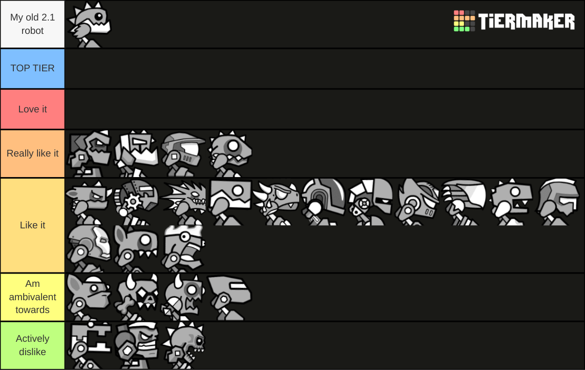 Rank Every Geometry Dash 2 1 Robot Tier List Community Rankings
