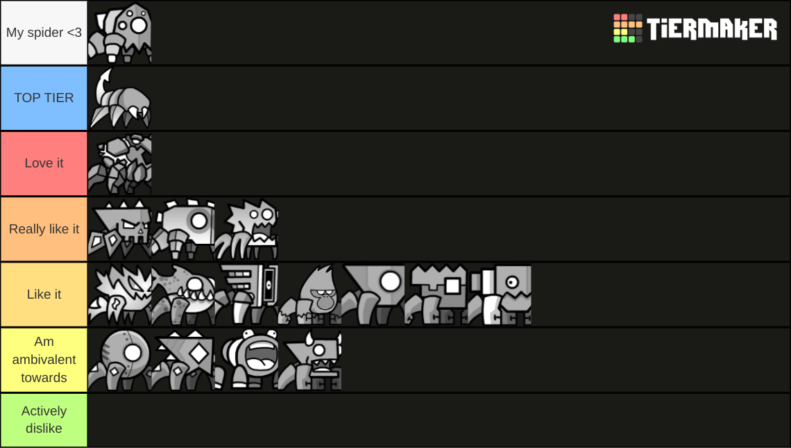 Rank every Geometry Dash 2.1 Spider Tier List (Community Rankings ...