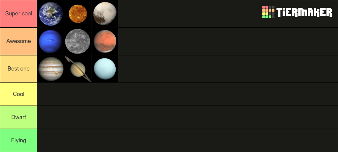 Planets Tier List (Community Rankings) - TierMaker