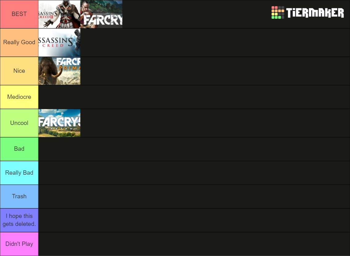 The Ultimate Ubisoft Games Tierlist Tier List (Community Rankings ...
