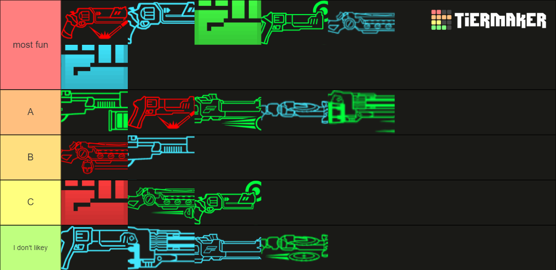 ULTRAKILL All Weapons (Including Sharpshooter) Tier List (Community ...