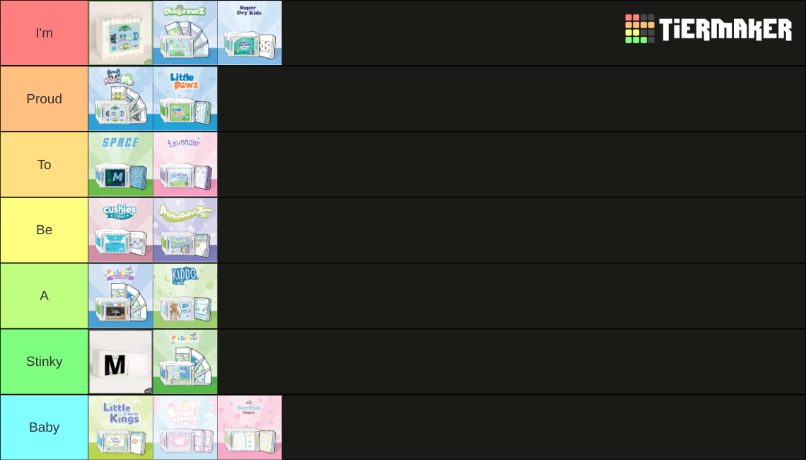 ABUniverse Diapers Tier List (Community Rankings) - TierMaker