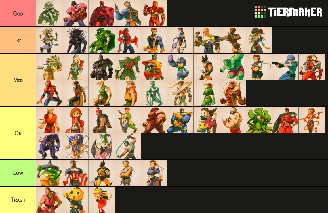 Marvel vs Capcom 2 Tier List (Community Rankings) - TierMaker