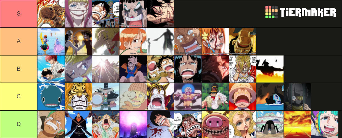 One Piece Emotional Moments Tier List (Community Rankings) - TierMaker