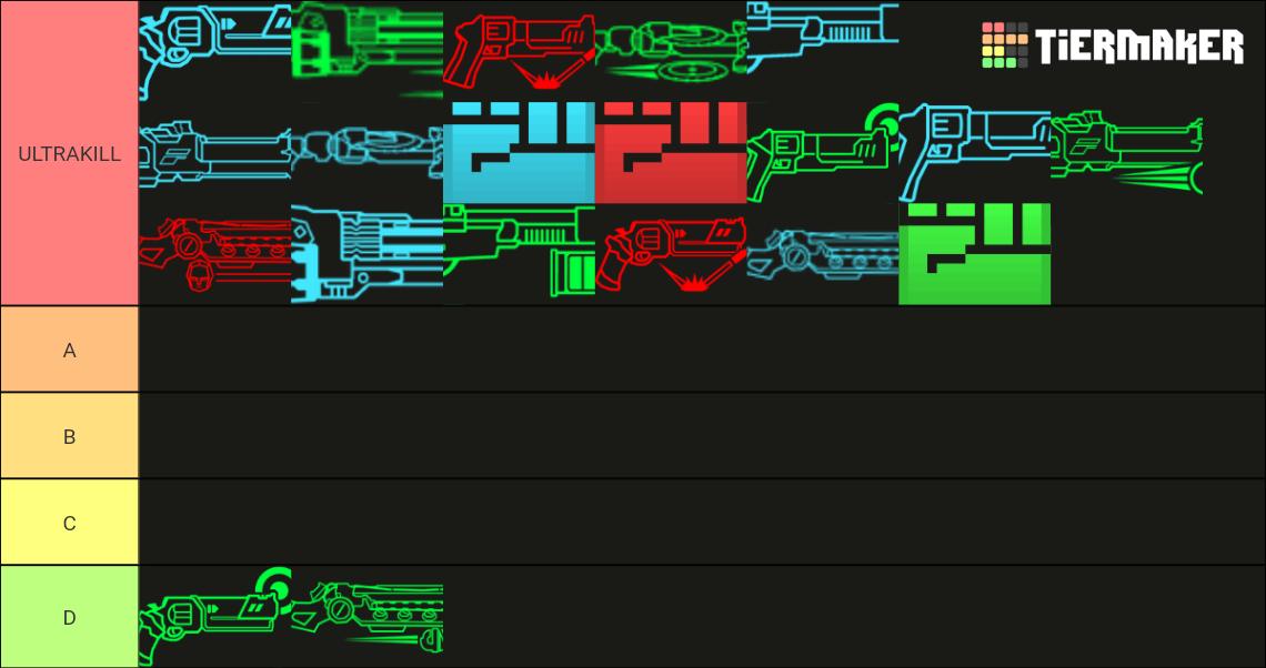 ULTRAKILL All Weapons (Including Sharpshooter) Tier List (Community ...