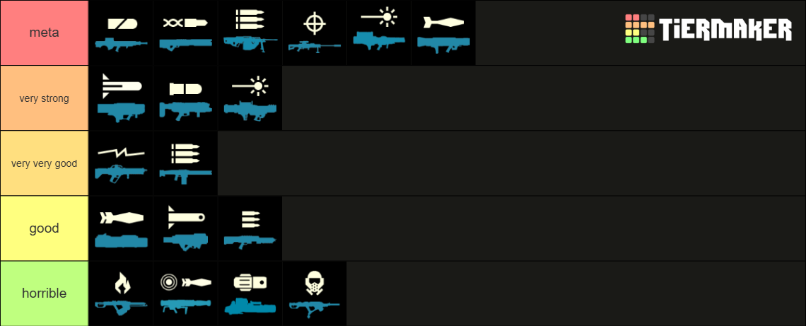 Helldivers 2 Support Weapons Tier List (Community Rankings) - TierMaker