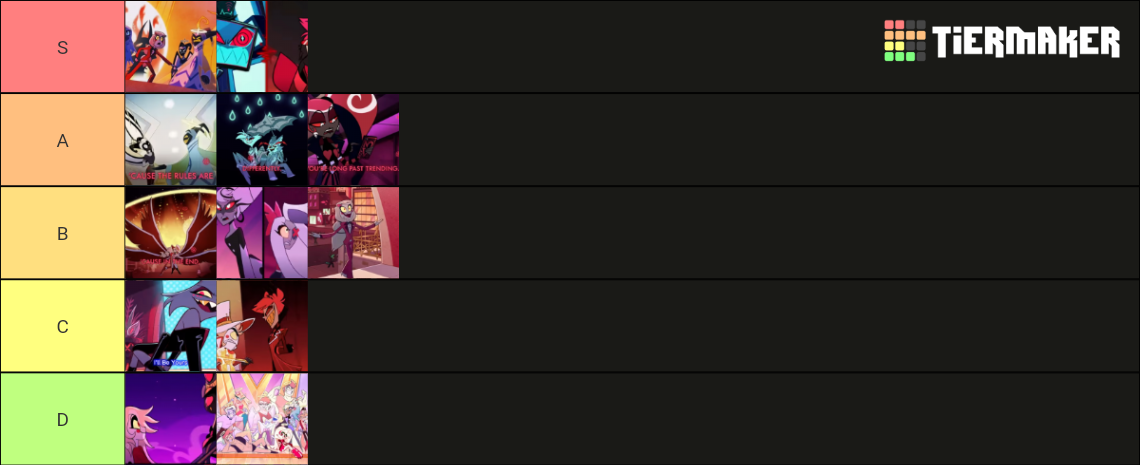 Hazbin Hotel Songs Tier List (Community Rankings) - TierMaker