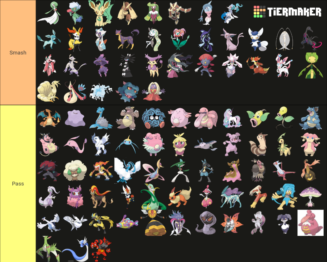 Pokemon Smash or Pass Tier List (Community Rankings) - TierMaker