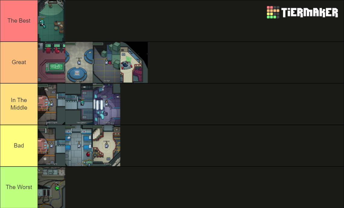 Among Us Map Locations Tier List (Community Rankings) - TierMaker