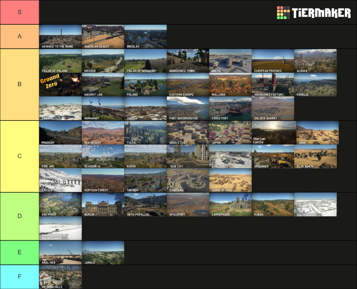 War Thunder Ground Forces Maps (2023) Tier List (Community Rankings ...
