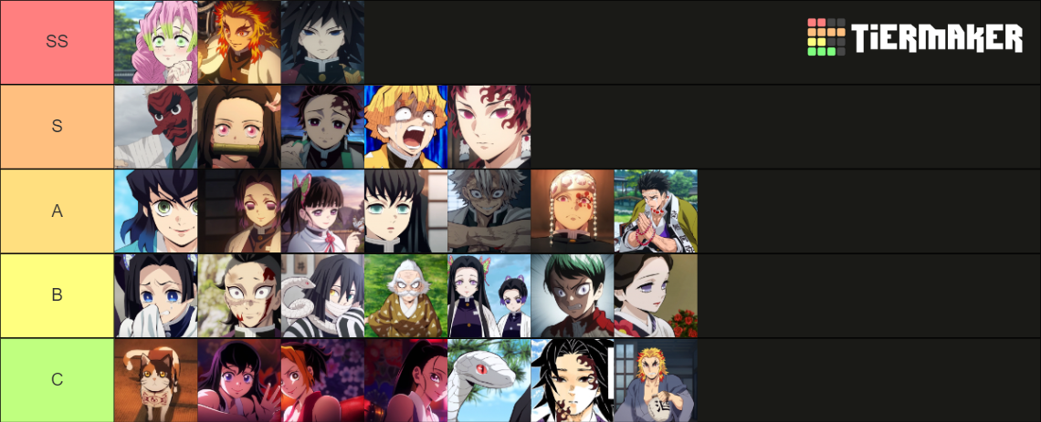 Demon Slayer (Kimetsu no Yaiba) All Demon Slayer Corps Tier List (Community Rankings) - TierMaker