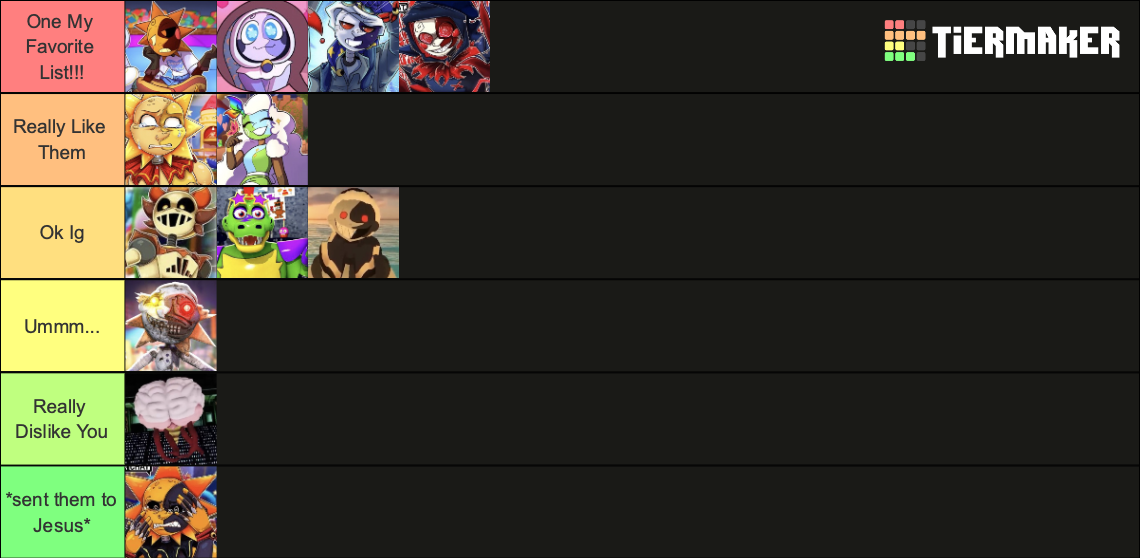 Sun and Moon Show Characters Tier List (Community Rankings) - TierMaker